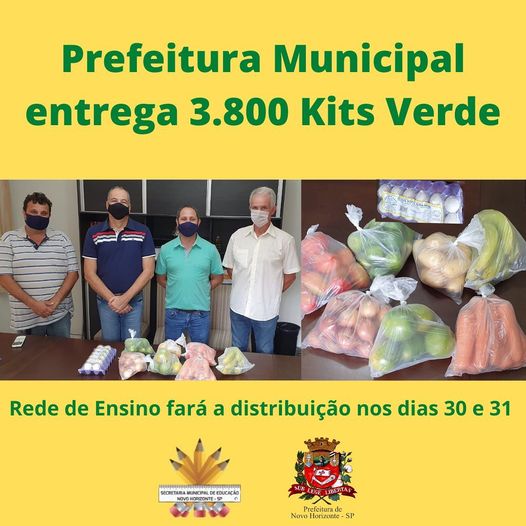 PREFEITURA MUNICIPAL DIVULGA ENTREGA DE 3.800 KIST VERDE | portalk.com.br