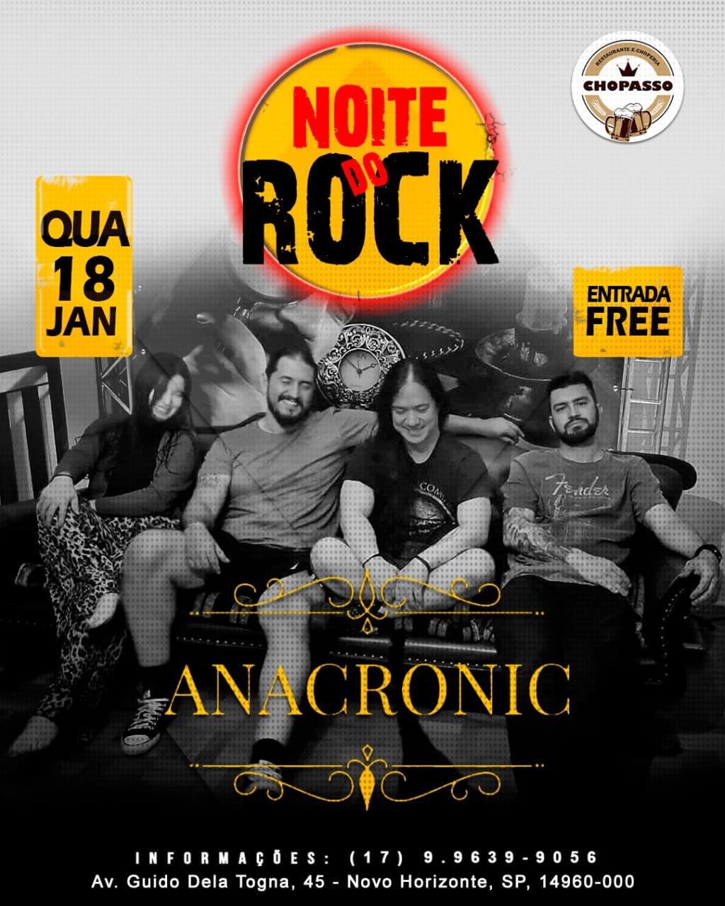 Noite Do Rock Na Chopasso Portalk Br
